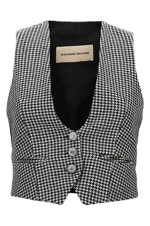 Alexandre Vauthier Houndstooth Waistcoat