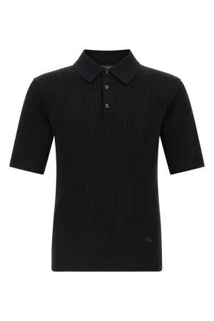 Dolce & Gabbana Micro-ribbed Polo Shirt