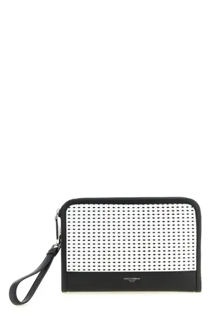 Dolce & Gabbana Atene Clutch Bag - White/black