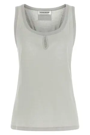 Victoria Beckham Split' Tank Top - Gray