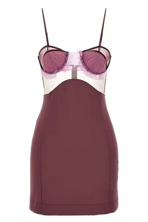 NENSI DOJAKA Explosive Flower Bra' Dress - Purple