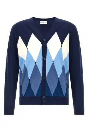 BALLANTYNE Cardigan Argyle - Blue