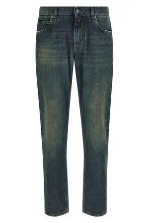 Dolce & Gabbana Logo Tag Straight Leg Jeans