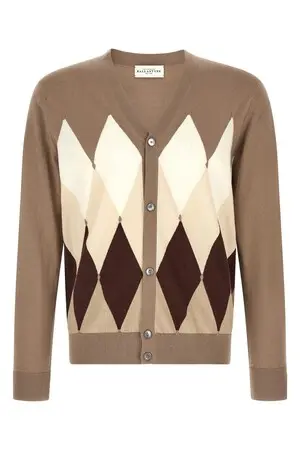 BALLANTYNE Cardigan Argyle - Brown