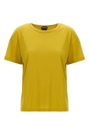 TOM FORD Silk T-shirt - Yellow