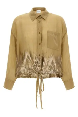 NUDE Linen Blend Shirt - Brown