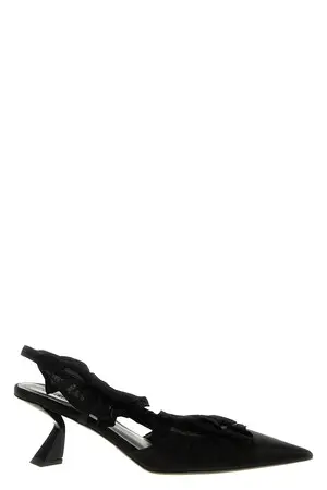 NENSI DOJAKA Slingback Ruffles - Black