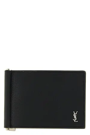Saint Laurent Tiny Cassandre' Card Holder - Black