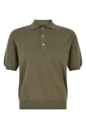 ZANONE Cotton Knit Polo Shirt - Green