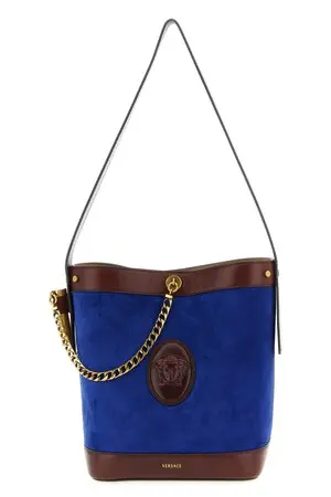 Versace Pivot Bucket Bag - Blue