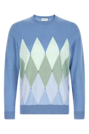 BALLANTYNE Argyle Sweater - Light Blue