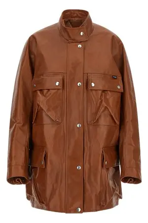 Prada Antiqued Leather Caban
