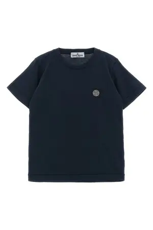 Stone Island Compass' Logo T-shirt - Blue
