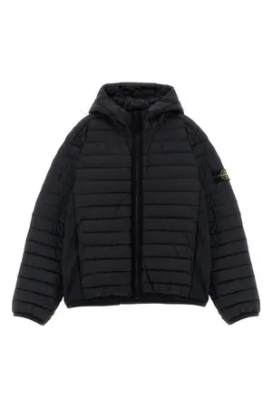 Stone Island Hooded Down Jacket - Black