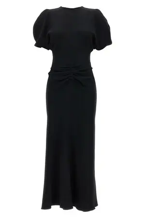 Victoria Beckham Gathered Waist Midi Dress