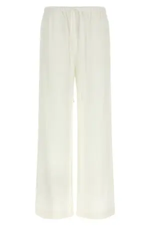 TOTEME Raised Stripe Viscose And Linen Blend Pants