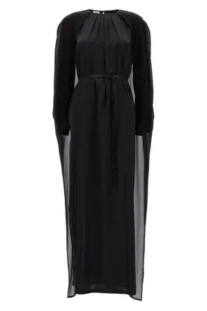 DI.LA3 PARI' Di. La3 Pari' Cape Dress