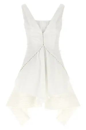 Alexander McQueen Striped Cotton Poplin Day Dress