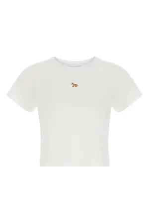 Maison Kitsuné Baby Fox' Cropped T-shirt - White