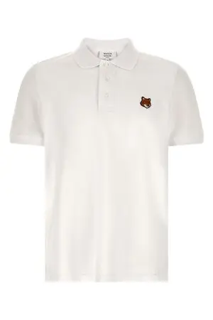Maison Kitsuné Fox Head' Polo Shirt - White