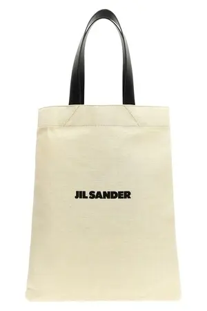 JIL SANDER Flat Shopper' Medium Shopping - White/black
