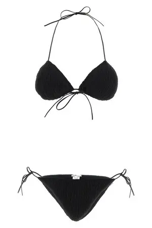 ALLIS Triangle Plissé Bikini - Black