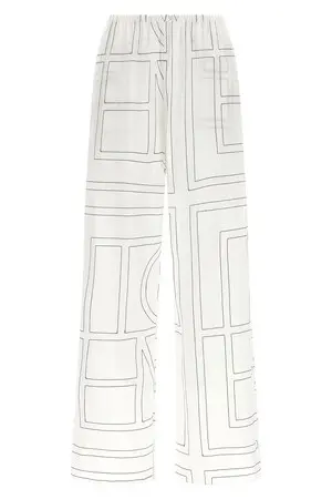 TOTÊME TOTEME Embroidered Monogram Trousers