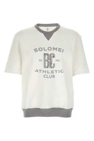 Brunello Cucinelli Short Sleeved Mélange Sweatshirt