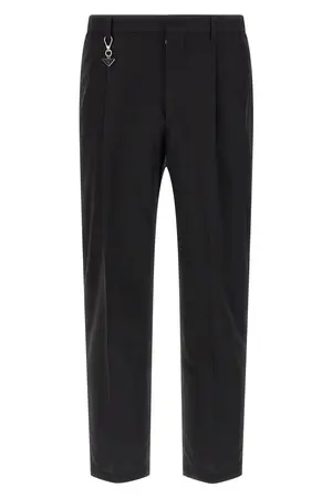 Prada Travel Cotton Trousers With Logo Keyring