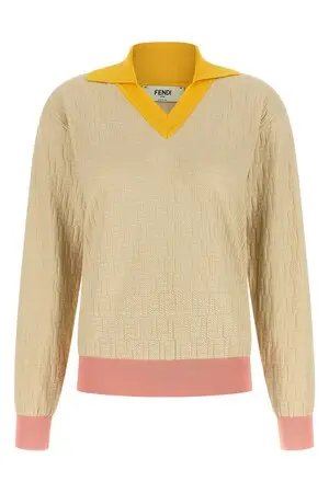 Fendi Ff Jacquard Sweater - Beige