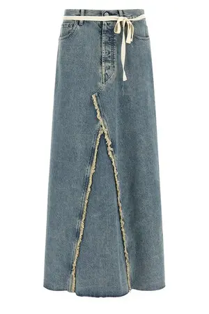 MAISON MARGIELA Raw Hem Denim Skirt