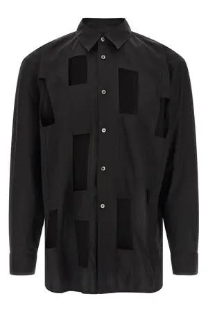 Comme Des Garçons Geometric Cut-out Shirt - Black