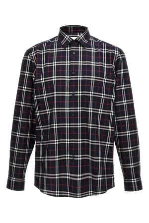 Burberry Check Shirt - Blue