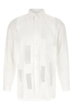 Comme Des Garçons Geometric Cut-out Shirt - White
