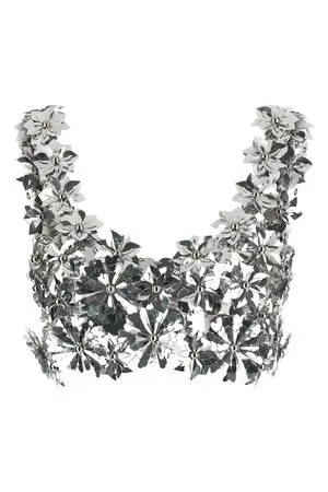 Rabanne Bralette Top - Silver