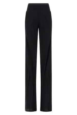 Rick Owens Bias Silk Georgette Trousers - Black