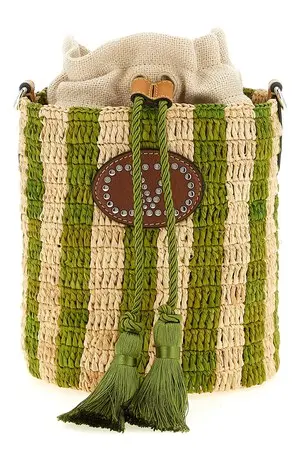 Valentino Garavani Raffia Small Bucket Bag