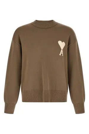 AMI Paris De Coeur' Sweater - Beige