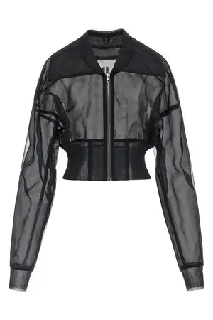 Rick Owens Dracucollar Cropped Bomber Jacket