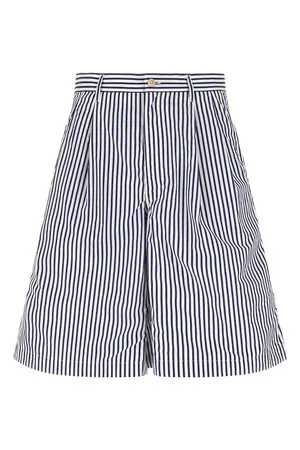 Comme Des Garçons Cotton Bermuda Shorts - Blue