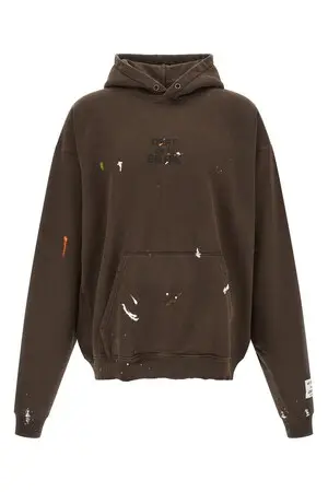 GALLERY DEPT. French Logo Painted' Hoodie - Brown