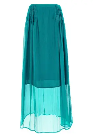 Dries Van Noten Scarlett Silk Skirt - Green