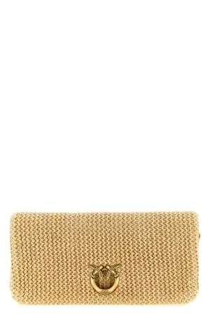 Pinko Love Bag Click Soft Horizontal' Clutch - Beige