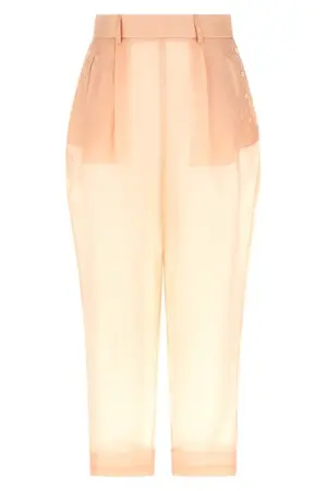 MAISON JEJIA Giulio Semi-transparent Silk Trousers - Pink