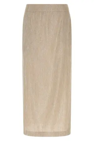 Peserico Lamé Thread Midi Skirt