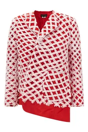 Comme Des Garçons Tulle Weave Satin Blazer