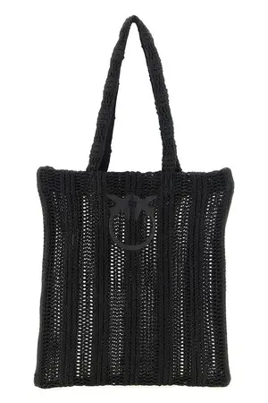 Pinko Medium 'easy Tote' Shopping Bag - Black