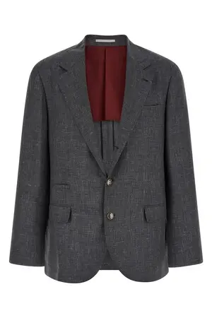 Brunello Cucinelli Blazer Flamed Canvas Blazer