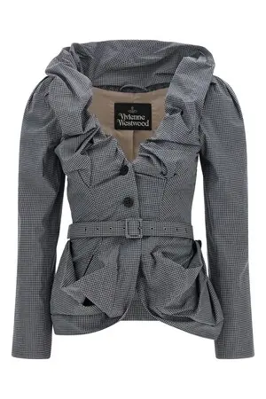VIVIENNE WESTWOOD Kendall Check Patterned Cotton Blazer
