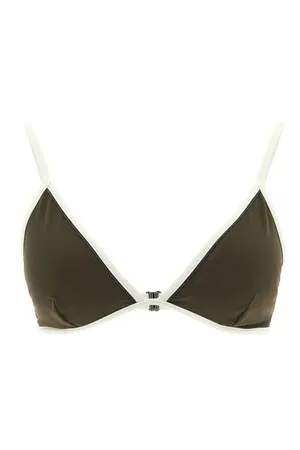 Brunello Cucinelli Monile Techno Jersey Bikini Top - Green